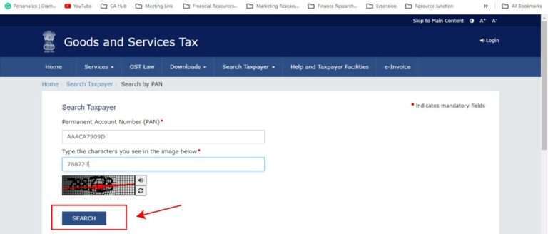 GST Number Search by PAN (7 Steps Guide With Picture)