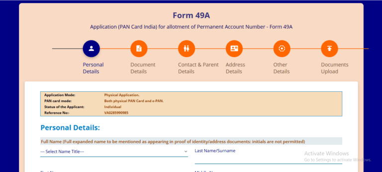 E PAN Card Apply (Step By Step Guide)